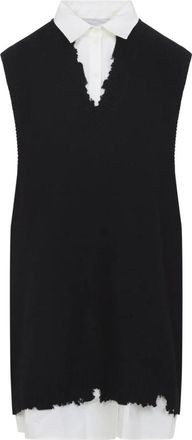 Maison Margiela Homme, Pulls, Noir, Taille: S Cotton Mini Dress