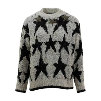 Brand Unique Estrellas Rundhals-Strick - - Knitwear - Damen - Grau - S
