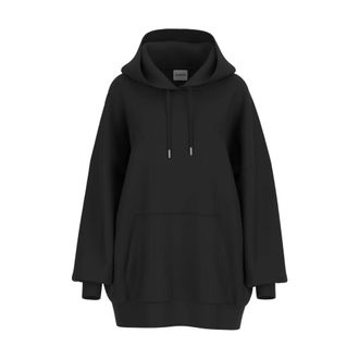 Guess Femme, Sweatshirts et sweats &agrave; capuche, Noir, Taille: 36 FR Aelia Long Maxi Sweat &agrave; capuche pour Femmes