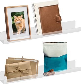 Generic Magnetisches Bücherregal Für Whiteboard, Metallischer Schwebe-Buch-Display-Halter, Acryl Wiederverwendbare Anzeigetafel, Kühlschrank Organizer für Whi