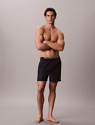 Calvin Klein Badeshorts Mit Doppeltem Bund - Intense Power - Aegean Ocean - Herren - 2XL