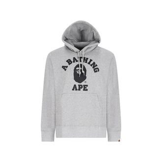 A Bathing Ape College Pullover Hoodie - - Sweatshirts & Hoodies - Herren - Grau - L