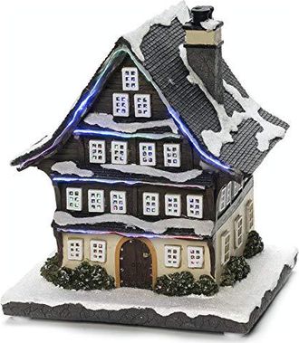 Konstsmide LED Fiberoptikhaus, Trafo- und batteriebetrieben, Multi, 4.5V Innentrafo/batteriebetrieben, Innen, 3 MulticolourDioden, schwarzes Kabel - 4230-000, Bu