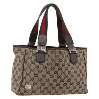 Gucci Sac &agrave; main en toile Pre-owned - Femme - Pre-owned - Beige - Taille: ONE Size
