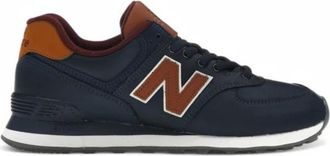 New Balance Homme, Chaussures, Noir, Taille: 41 1/2 EU Chaussures en Cuir &agrave; Lacets Semelle en Caoutchouc