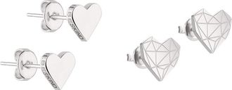 Liebeskind Ohrringe LJ-0500-E-08 Damen Ohrstecker Herz Edelstahl Silber, One Size & Damen-Ohrstecker Edelstahl LJ-0307-E-11