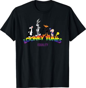 Looney Tunes Looney Tunes T-Shirt Damen Frauen Schwarz S Klassische Passform Kurzarm Crew-Ausschnitt 36-38 cm S