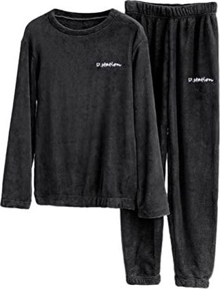 ORANDESIGNE Ensembles de Pyjama en Polaire Femme Vêtements de Nuit à Capuche 2 Pièces Pantalon et Haut Manches Longues en Polaire Vêtements Pyjama Peluche Doux Ch