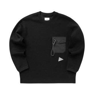 And Wander Minimalistischer Schwarzer Pullover - - Sweatshirts & Hoodies - Herren - Schwarzk - S