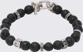Ferragamo Bracelet en perles de pierre avec fermoir crochet &agrave; logo Gancini