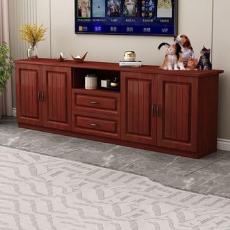 Generic TV-Ständer for Das Wohnzimmer, Fernsehtisch Sideboard; Moderner TV Schrank, TV-Medienkonsole Mit Aufbewahrungsschrank Und Offenen Regalen, Entertainme
