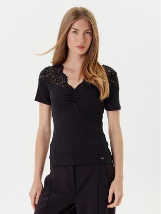 Morgan Bluse 252-DELINE Schwarz Slim Fit