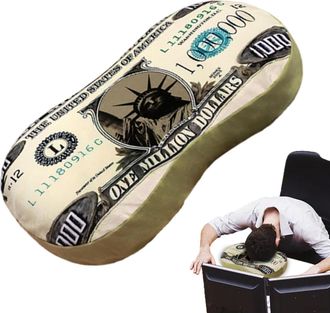 Generic Tausend-Dollar-Schein-Geldkissen - Lendenkissen aus Schaumstoff, 13 x 9 Zoll | Lustiges Kissen mit Geld-Design Couch, Bett | Dekoratives Kissen origin