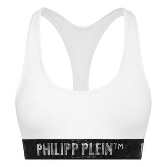 Philipp Plein Rhinestone Hem Sport-BH - - Underwear - Damen - Wei&szlig; - S