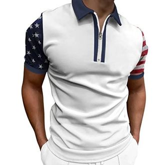 Generic Polo Homme Coupe ajust&eacute;e : sweat-shirt avec fermeture &eacute;clair 1/4 T-shirt de sport Patchwork Chemise d&eacute;contract&eacute;e l&eacute;g&egrave;re Chemise d&eacute;contract&eacute;e Surchemis