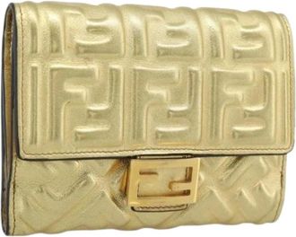 Fendi Portefeuille bifold vintage Zucca Pre-owned - Femme - Pre-owned - Jaune - Taille: ONE Size