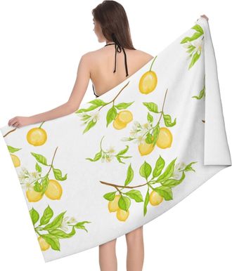 Generic Lemon2 Saunatuch Schnelltrocknend Strandtuch Weich Handt&uuml;cher F&uuml;r Fitness Camping Schwimmen Reise 80X130Cm