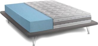 Talamo Italia Talamo Italia - Doppelmatratze Sveva, Herausnehmbare Matratze aus Memory Foam und Waterfoam, 100% Made in Italy, Anti-Milbe und hypoallergen, Cm