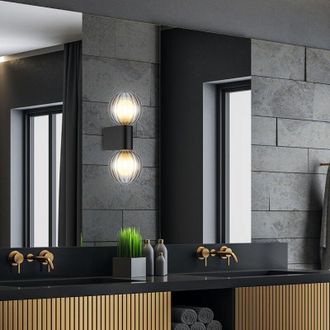 Globo Lighting applique murale - ANDER - noir - verre - G9 - 41928-2