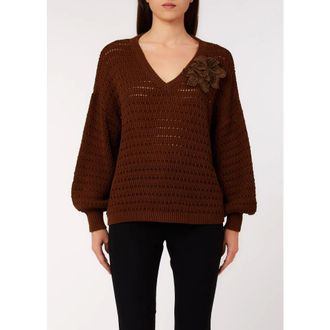 Liu Jo Femme, Pulls, Brun, Taille: 38 FR Sweater