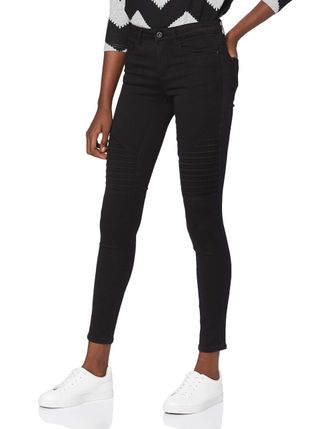 Only Only Damen Onlroyal Reg Sk Biker Pim600 Noos Jeans, Schwarz, M / 32L