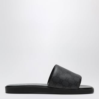 Gucci Schwarze Generation Slider-Sandalen aus GG-Canvas