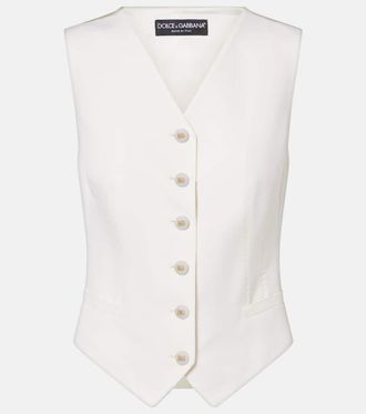 Dolce & Gabbana Gilet en laine et soie m&eacute;lang&eacute;e