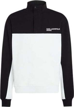 Karl Lagerfeld Jean Karl Lagerfeld Homme Sweat &Agrave; DemiFermeture &Eacute;clair Coupe R&eacute;guli&egrave;re, Multicolore, L