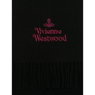 Vivienne Westwood Signature Orb Wool Scarf - Black