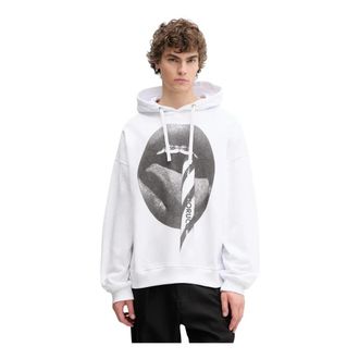 Fiorucci Mundprint Relaxed Fit Hoodie - - Sweatshirts & Hoodies - Herren - Wei&szlig; - M