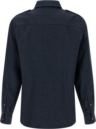 Brunello Cucinelli Virgin Wool Shirt - Navy