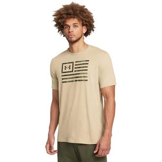 Under Armour Mens Freedom Graphic Short Sleeve T-Shirt, (290) Desert Sand / / Marine OD Green, Medium