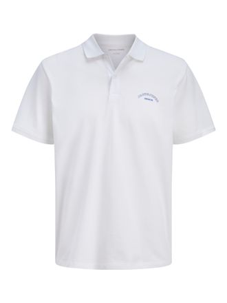 Jack & Jones Poloshirt JACK & JONES JJCOLLEGE LOGO POLO SS, Herren, Gr. XXL, hellwei&szlig;, Jersey, Obermaterial: 100% Baumwolle, unifarben, regular fit, Shirts