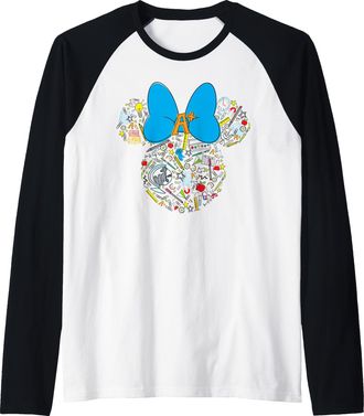 Disney Minnie Mouse Icon First 100 Days of School 100th Day Raglan