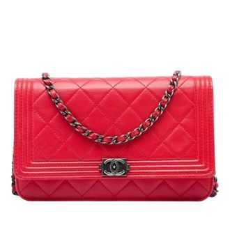 Chanel Pre-owned Boy Wallet on Chain - - Pre-owned - Damen - Rot - ONE SIZE