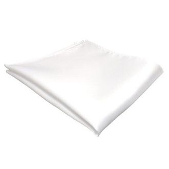 TigerTie pochette blanc blanc unicolor - tissu Polyester tissu Pochette tissu - taille 30 x 30 cm