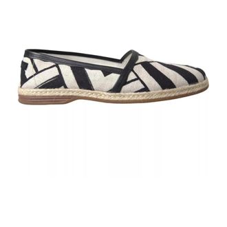 Dolce & Gabbana Homme, Chaussures, Noir, Taille: 42 EU Espadrilles en Toile Rayée