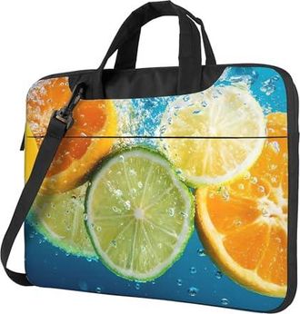 Generic Housse de protection antichoc pour ordinateur portable de 15,6 avec bandouli&egrave;re - Orange citron, multicolore, 15.6 inch