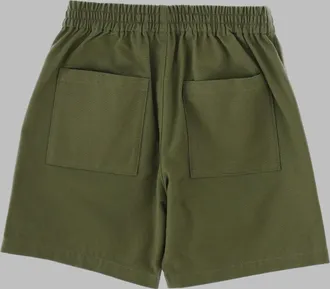 Moschino Logo-Embroidered Cotton Shorts - Green