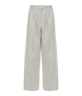 Maison Standards Pantalon Palazzo Amal Lin &Eacute;cru