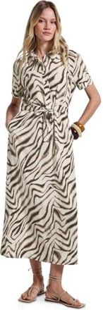 Street One A144565 Robe Chemisier à Motifs, Beige Tumbled, 42 Femmes