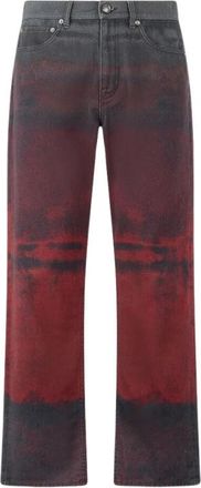 Roberto Cavalli Jeans mit Marmorprint-Effekt - - Jeans - Herren - Rot - W32