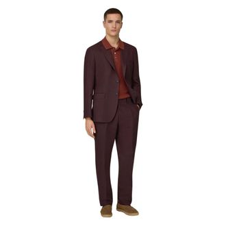 Boggi Milano Homme, Costumes, Brun, Taille: 3XL Pure Linen Suit