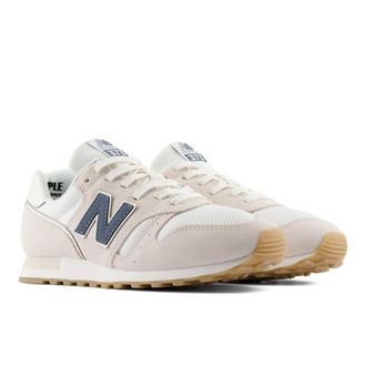 New Balance Sneaker NEW BALANCE 373, Damen, Gr. 36,5, beige (linen, shadow blau), Leder, Textil, Schuhe Sneaker, Topseller