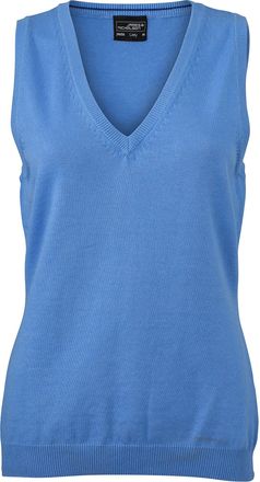 James & Nicholson Damen V-Neck Pullunder, Blau (Glacier-Blue), 42 (Herstellergröße: XXL)