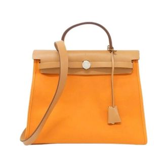 Herm&egrave;s Pre-owned Herbag Zip PM Toile Officier Vache Hunter Bag - - Pre-owned - Damen - Orange - ONE SIZE