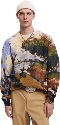 Desigual Herren 25SMJF05 Sweatshirt, Green, M