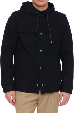 Manuel Ritz Homme, Vestes, Bleu, Taille: XL Veste &agrave; Capuche en M&eacute;lange de Laine