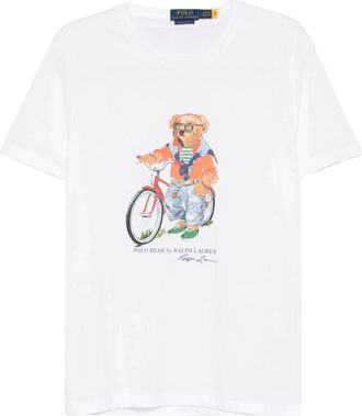 Polo Ralph Lauren Homme, Tops, Blanc, Taille: L T-shirt Polo Bear coupe ajust&eacute;e