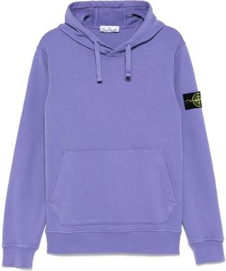 Stone Island hoodie à patch Compass - Violet